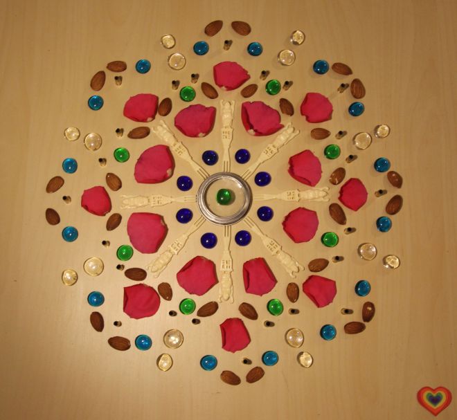 Found Objects Mandala | qwertyvsdvorak